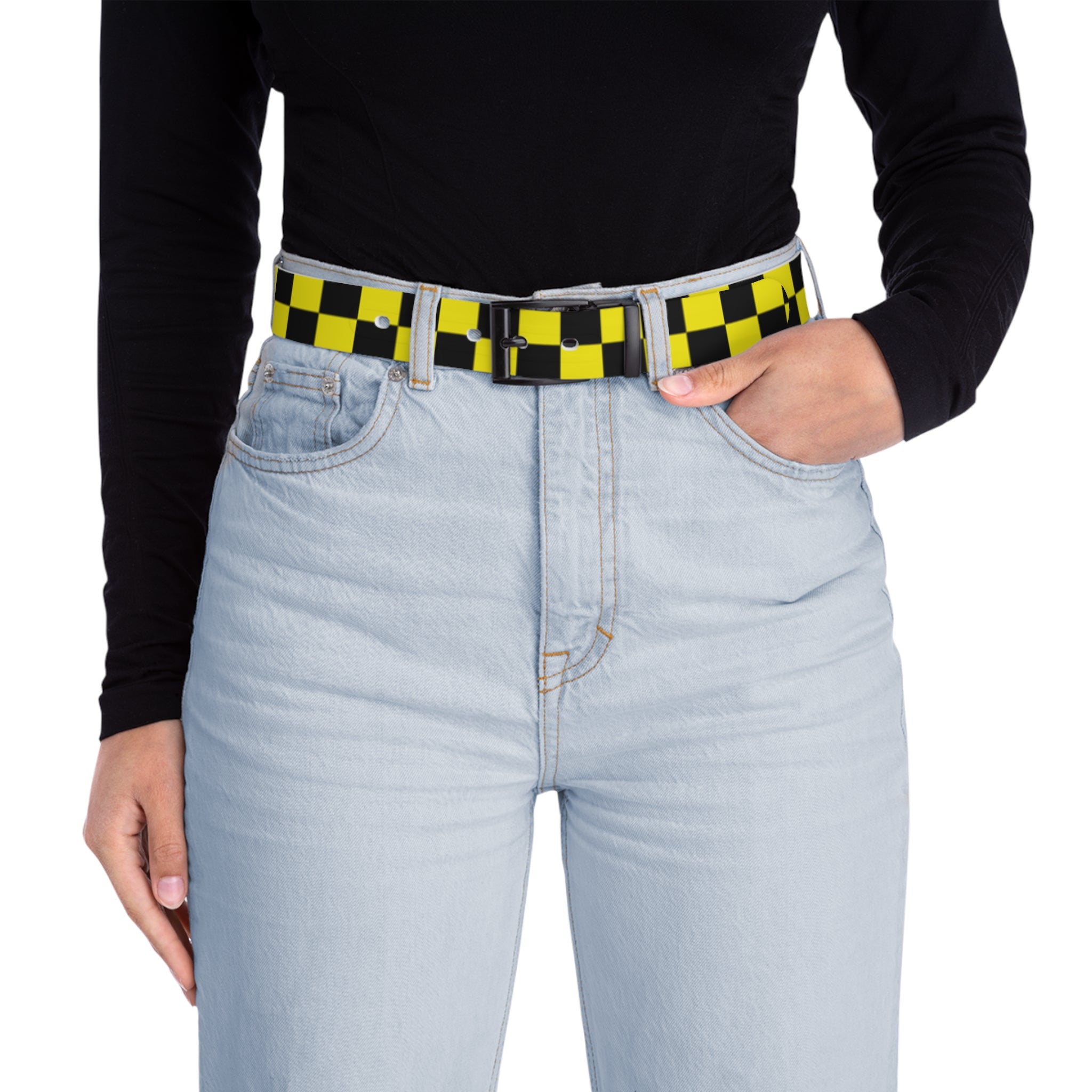 Caution Tape Belt - Checkered Pattern – GreatStuff4Me